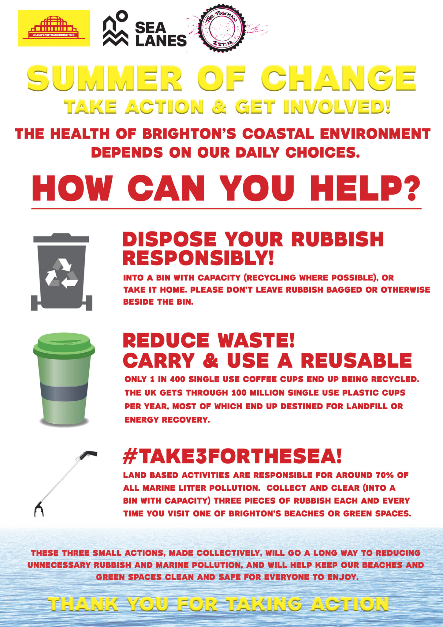 A SUMMER OF CHANGE! TAKE ACTION & GET INVOLVED! – #LEAVENOTRACEBRIGHTON
